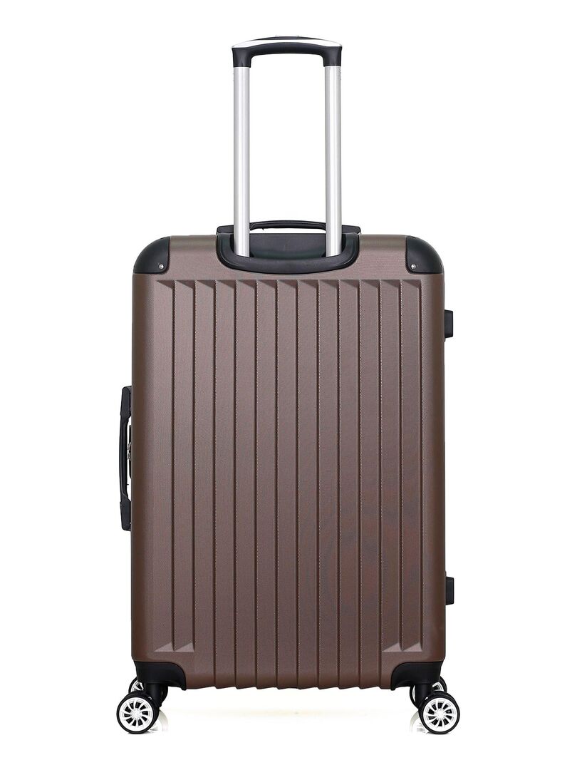 WAVE PARIS - Valise Grand Format Rigide 75cm TAGE - Marron - Kiabi ...