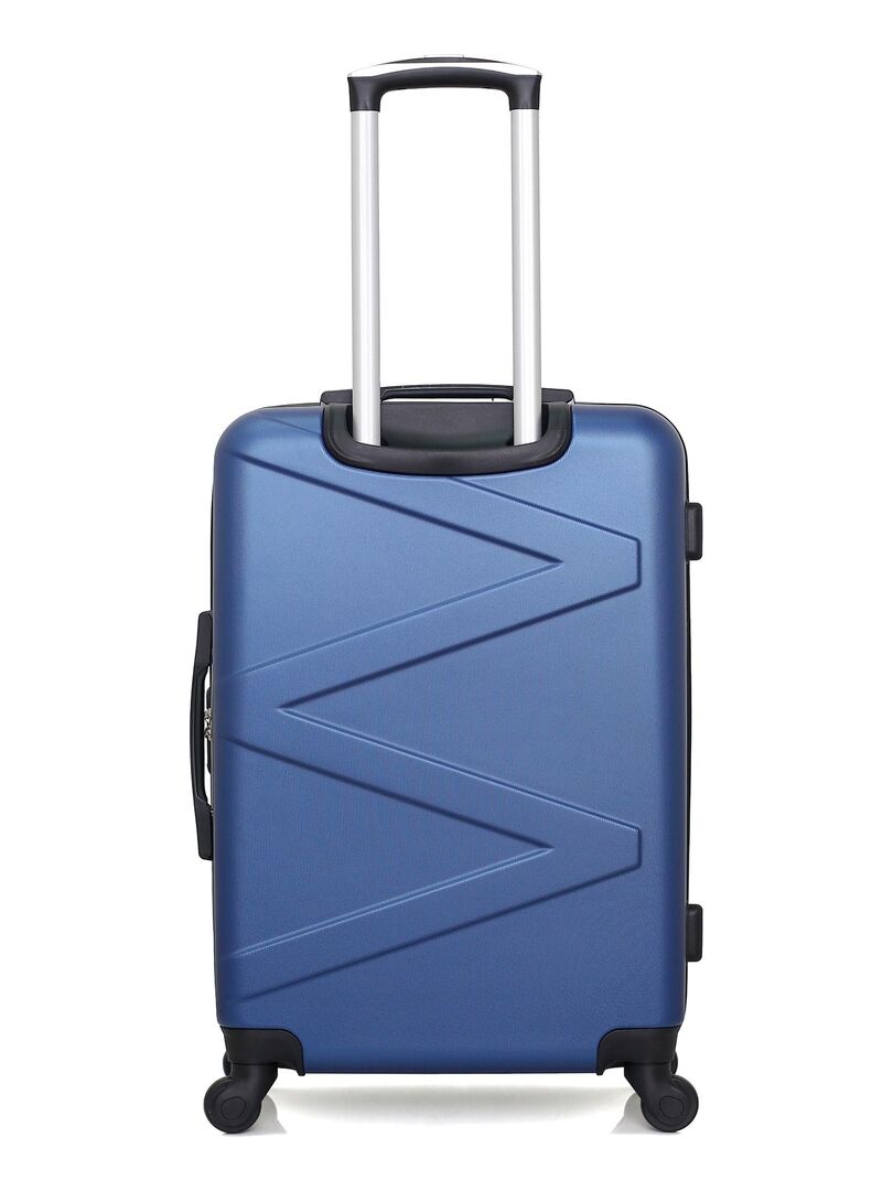 WAVE PARIS - Valise Weekend ABS AMAZONE 4 Roues 65 cm - Bleu marine ...