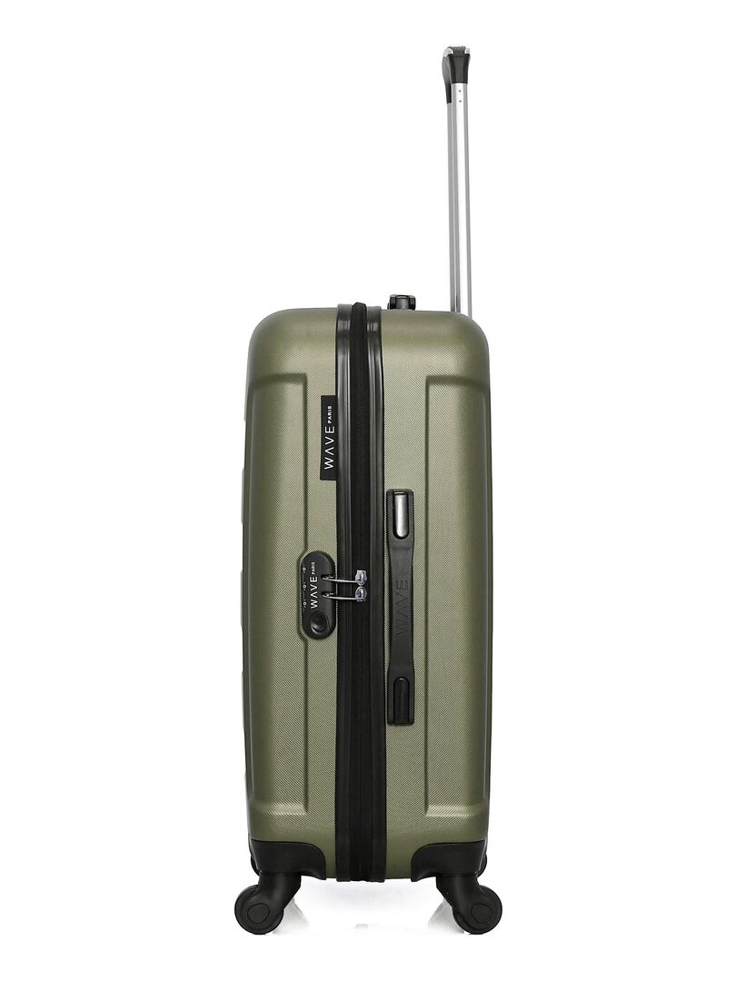 WAVE PARIS - Valise Weekend ABS ELBE-A 4 Roues 60 cm - Vert kaki ...