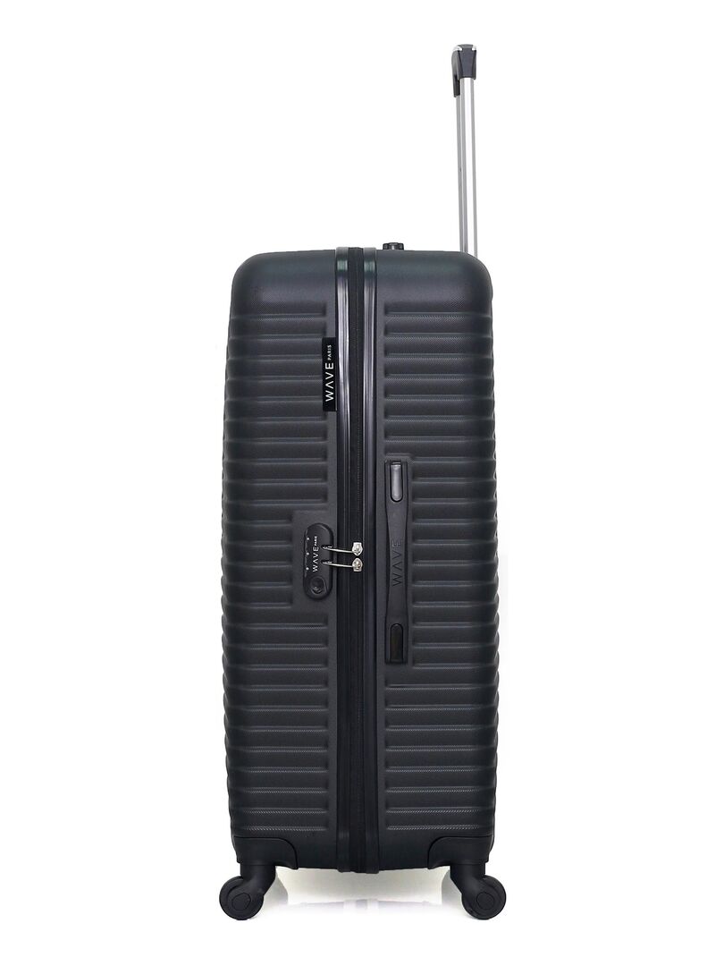 WAVE PARIS- Valise grand format ABS LENA 75 cm - Noir - Kiabi - 95.99€